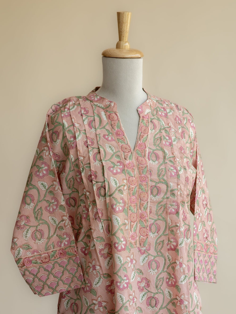 Daniya Cotton Block Printed Straight Kurta