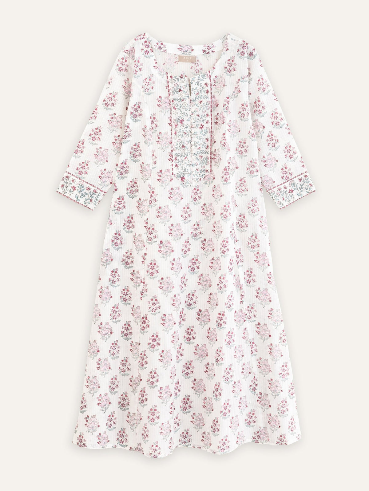 Safa Cotton Block Printed A-Line Kurta