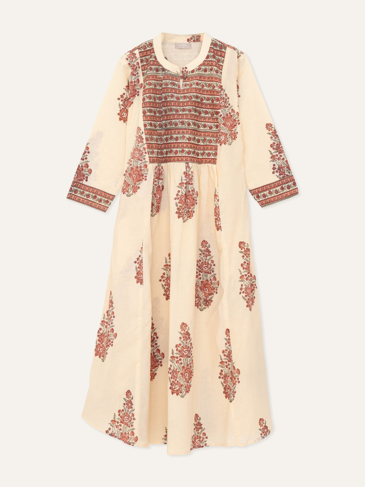 Emaan Cotton Block Printed A-Line Kurta